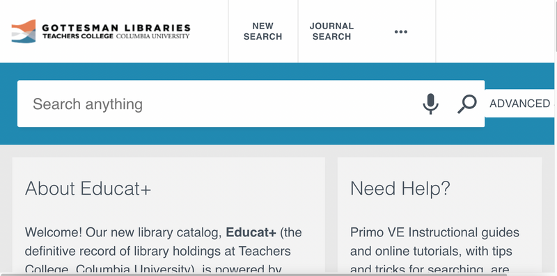 A Guide to Educat+ | August | 2021 | Blog | Gottesman Libraries ...