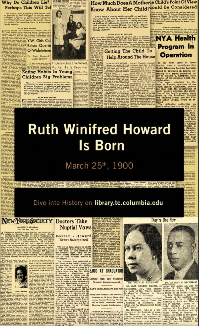 Today In History: Ruth Winifred Howard Is Born | March | 2022 | Blog ...